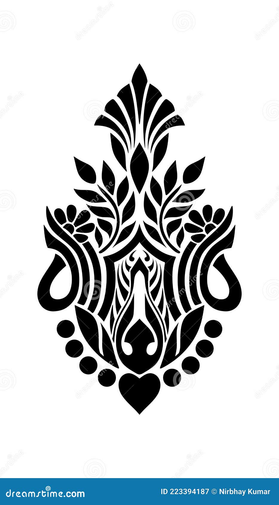 Damask Floral Scroll Design Background Stock Vector - Illustration of ...