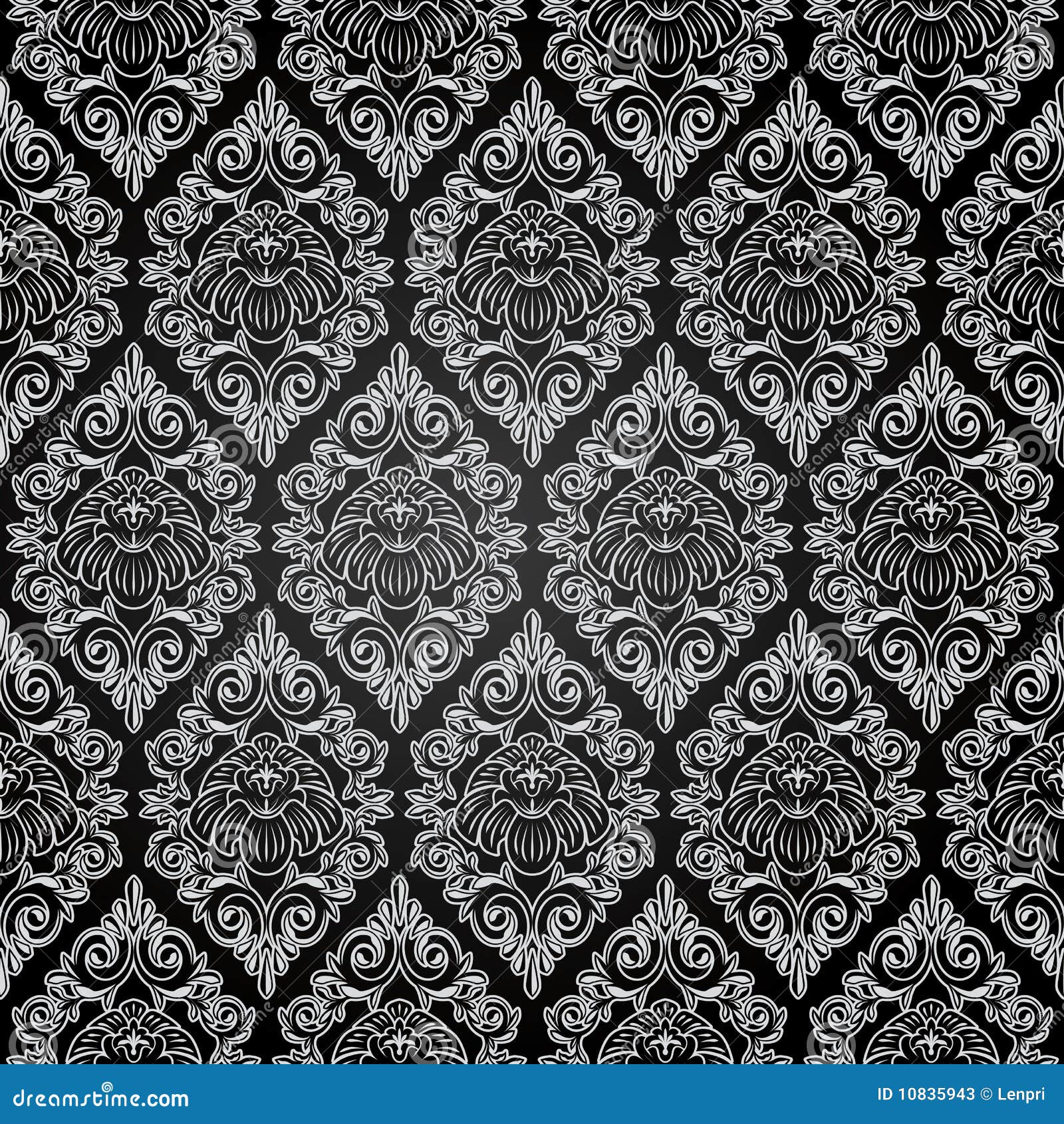 Damask pattern stock vector. Illustration of decoration - 10835943