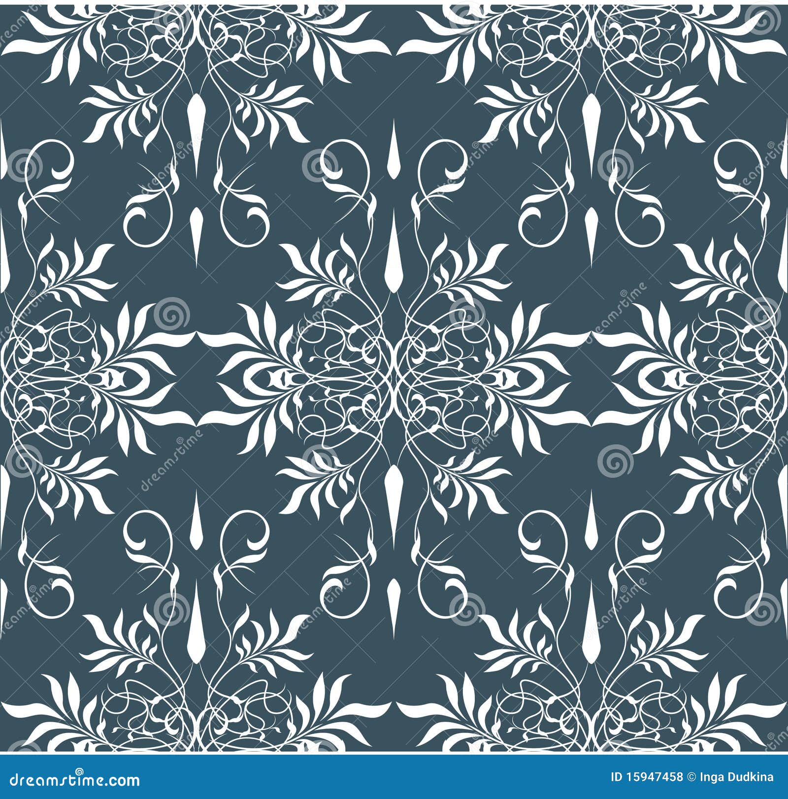 Damask pattern stock vector. Illustration of pattern - 15947458