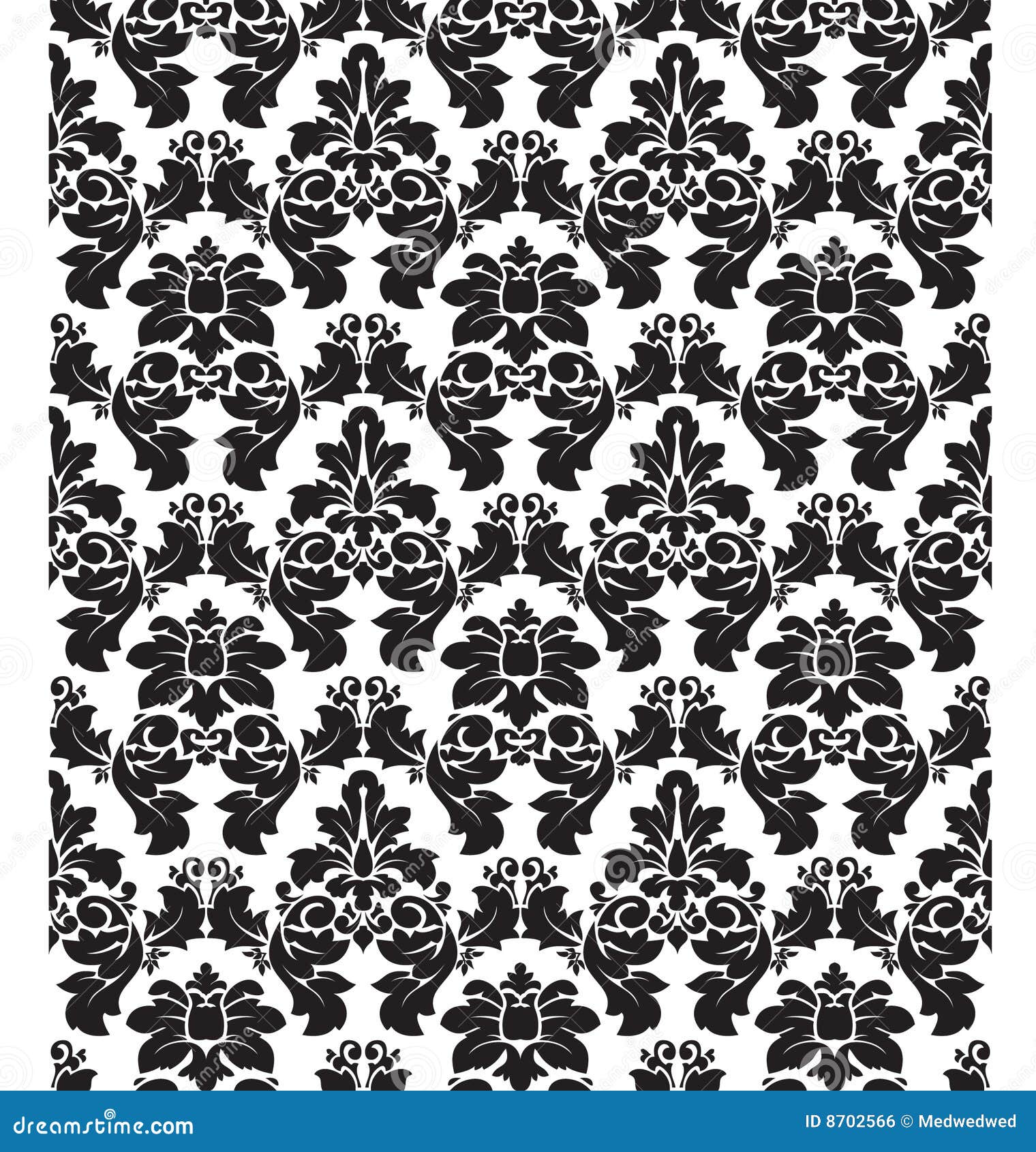 Damask Pattern One stock vector. Illustration of illustrator - 8702566