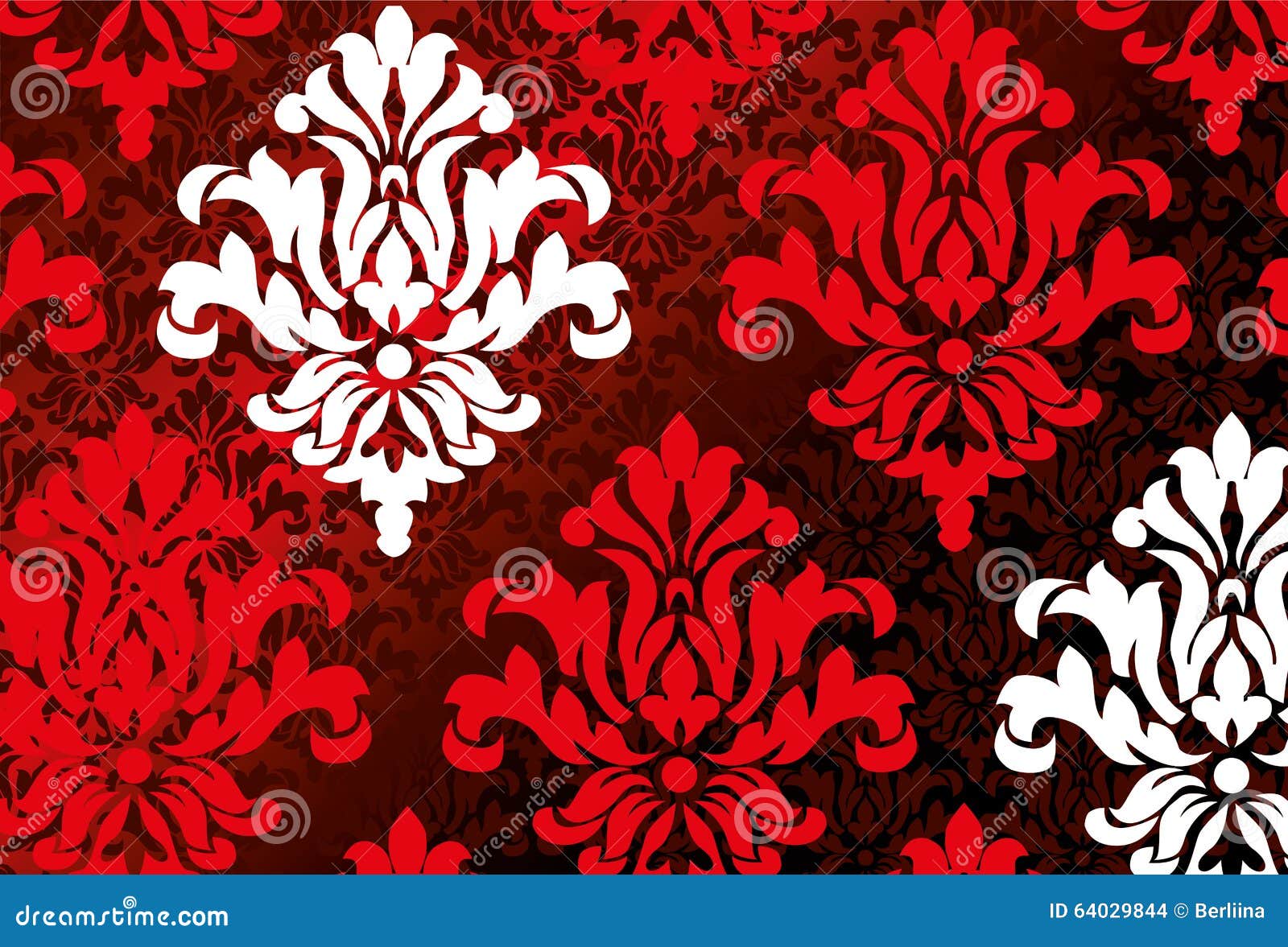 Damask pattern stock illustration. Illustration of backdrop - 64029844