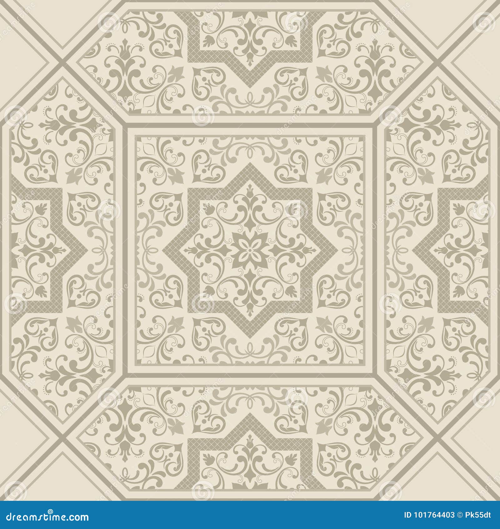 Damask Pattern. Tile. Orient Vector Classic Pattern. Seamless Abstract ...