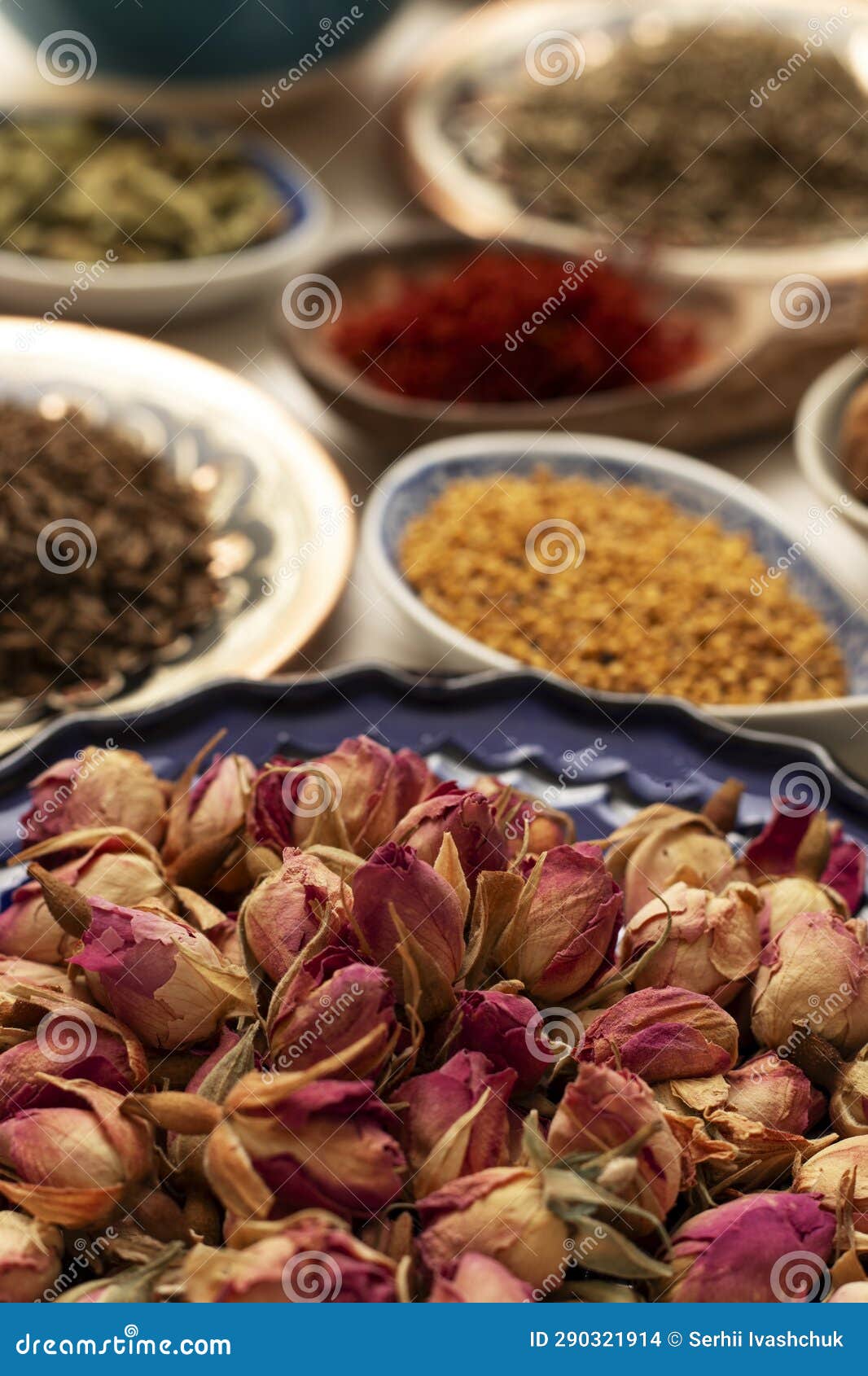 Damask Rose and Other Spices. Stock Photo - Image of spice, condiment ...