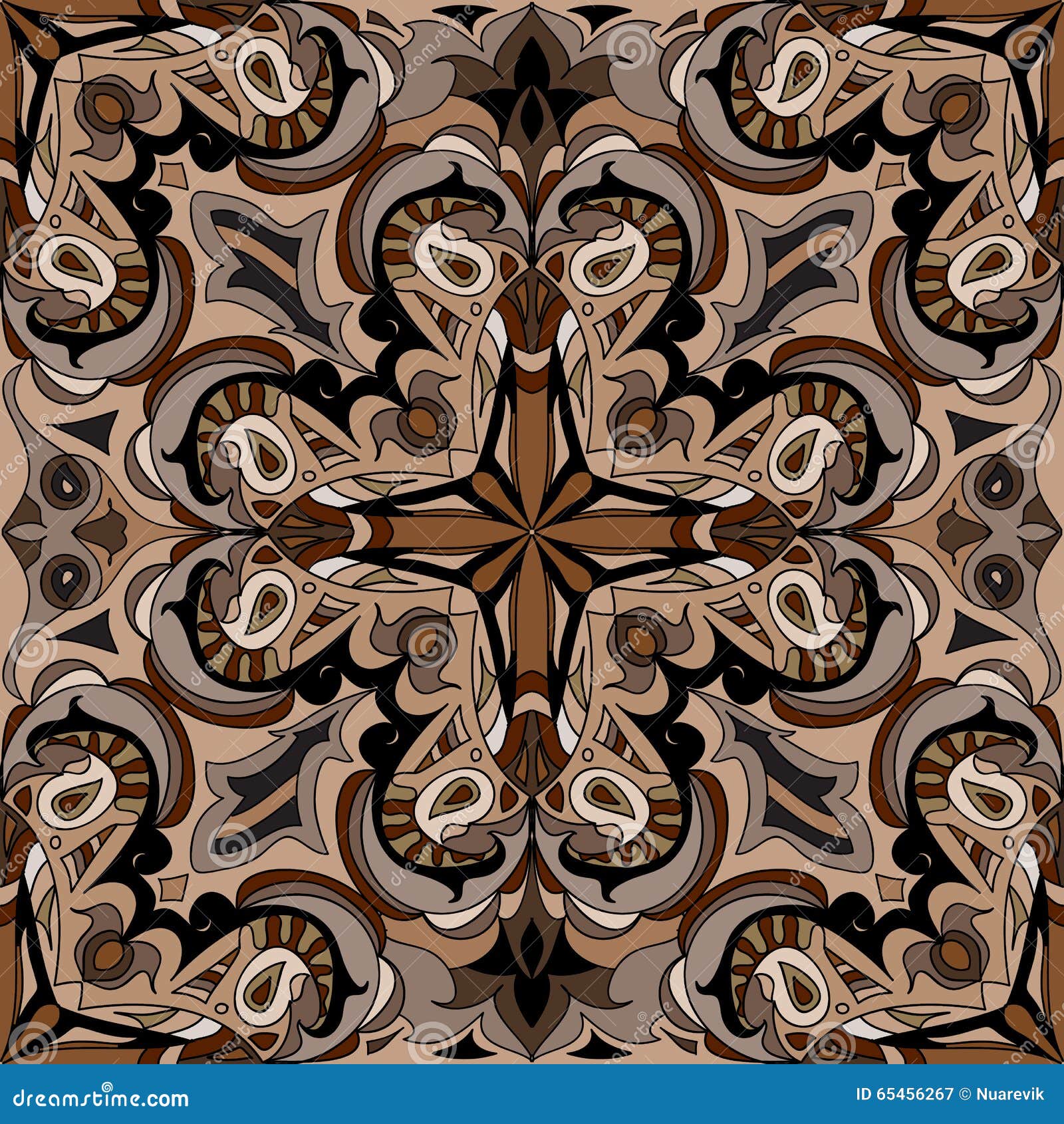 Damask Royal Seamless Pattern Stock Illustration - Illustration of ...