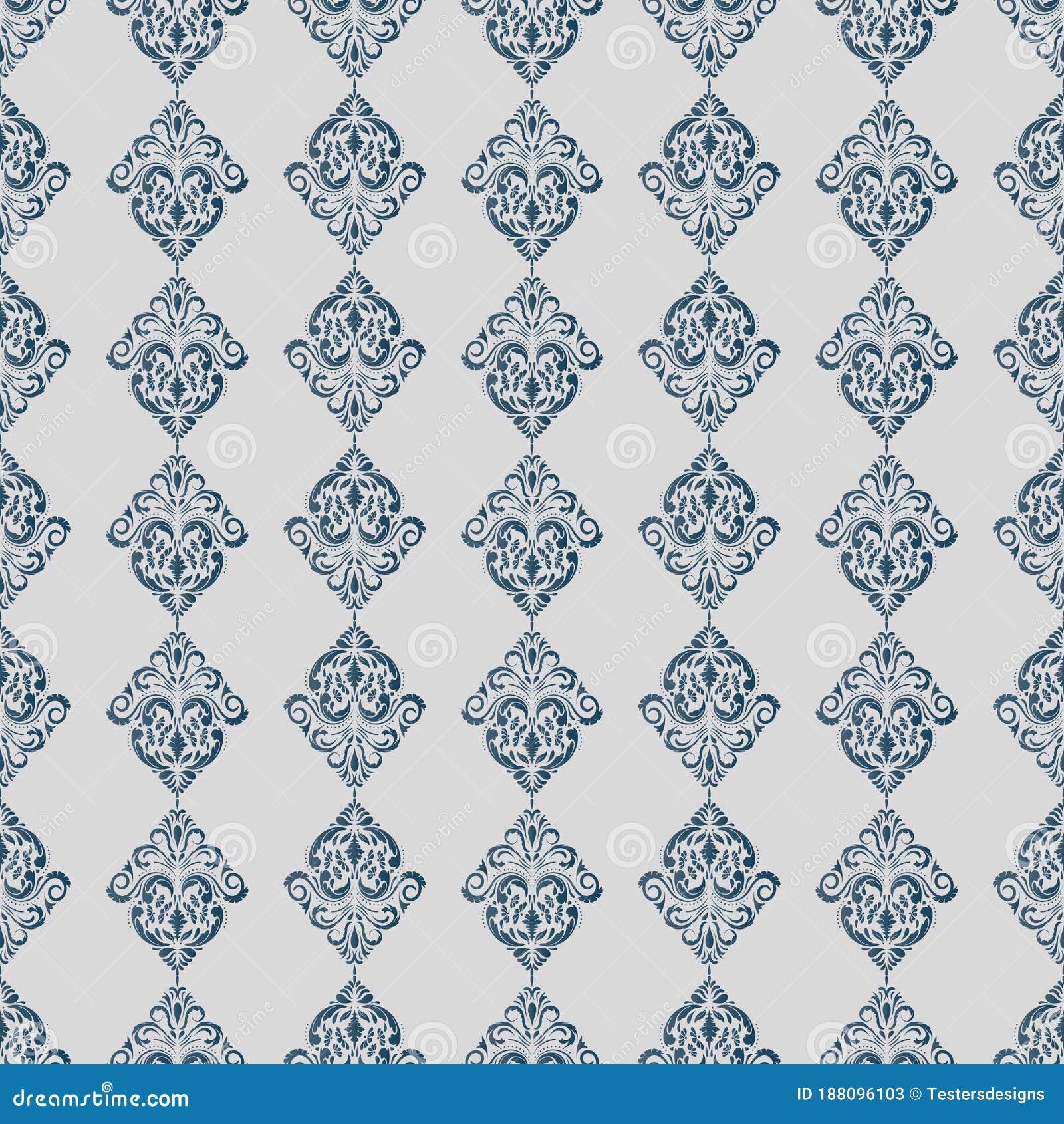 Damask Seamless Emboss Pattern Background Vector Classical Luxury