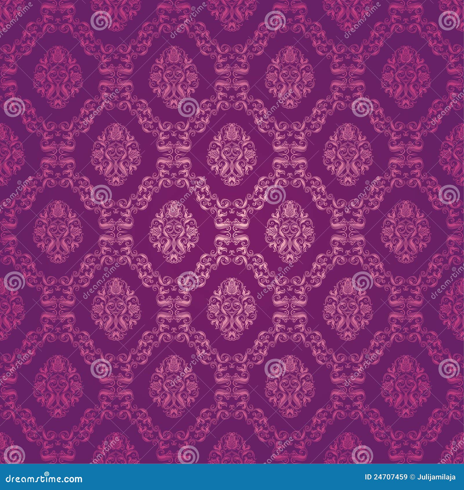 Damask Seamless Floral Pattern Stock Vector - Illustration of plant ...
