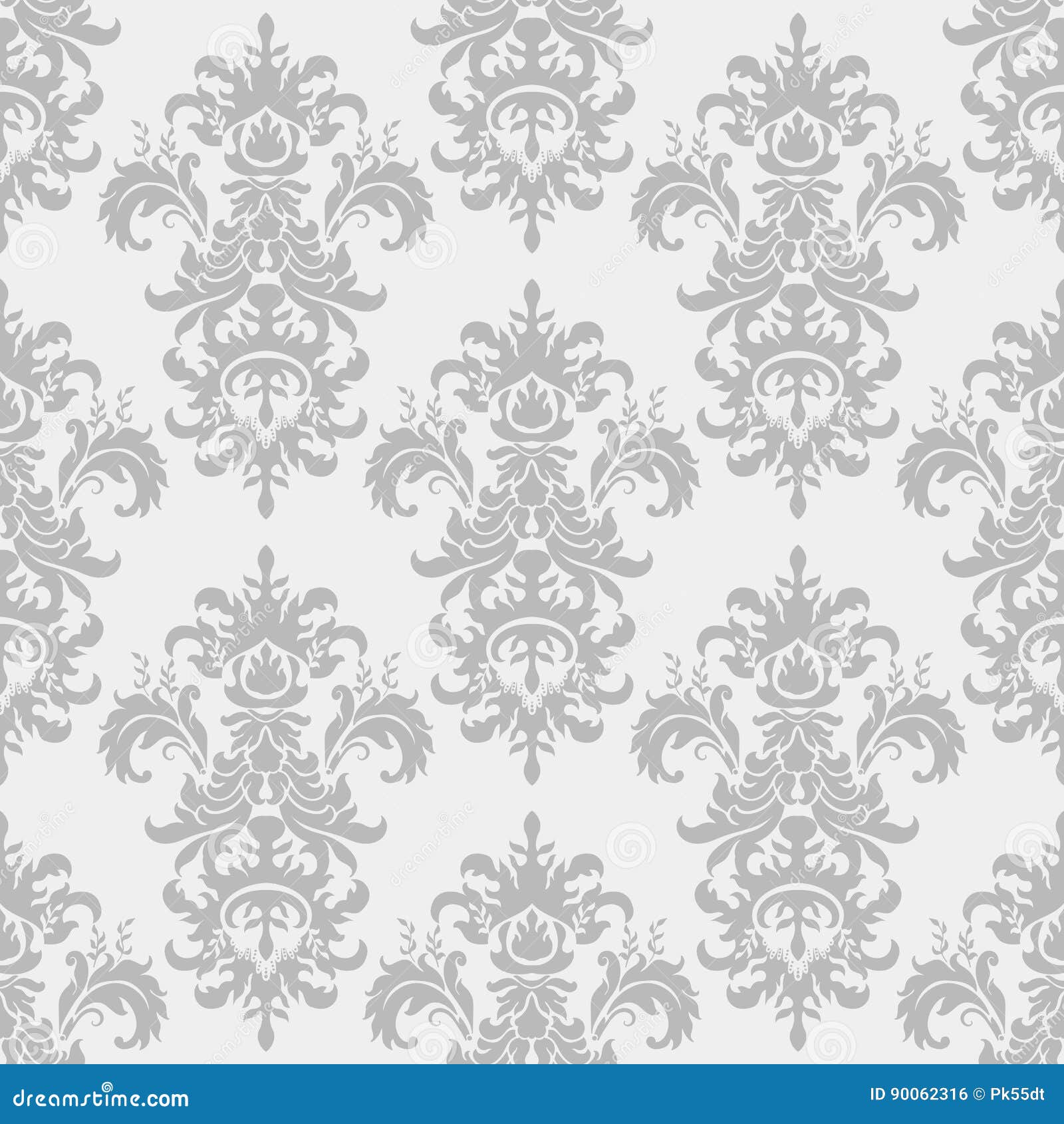 Damask Seamless Floral Pattern Background Stock Vector - Illustration ...
