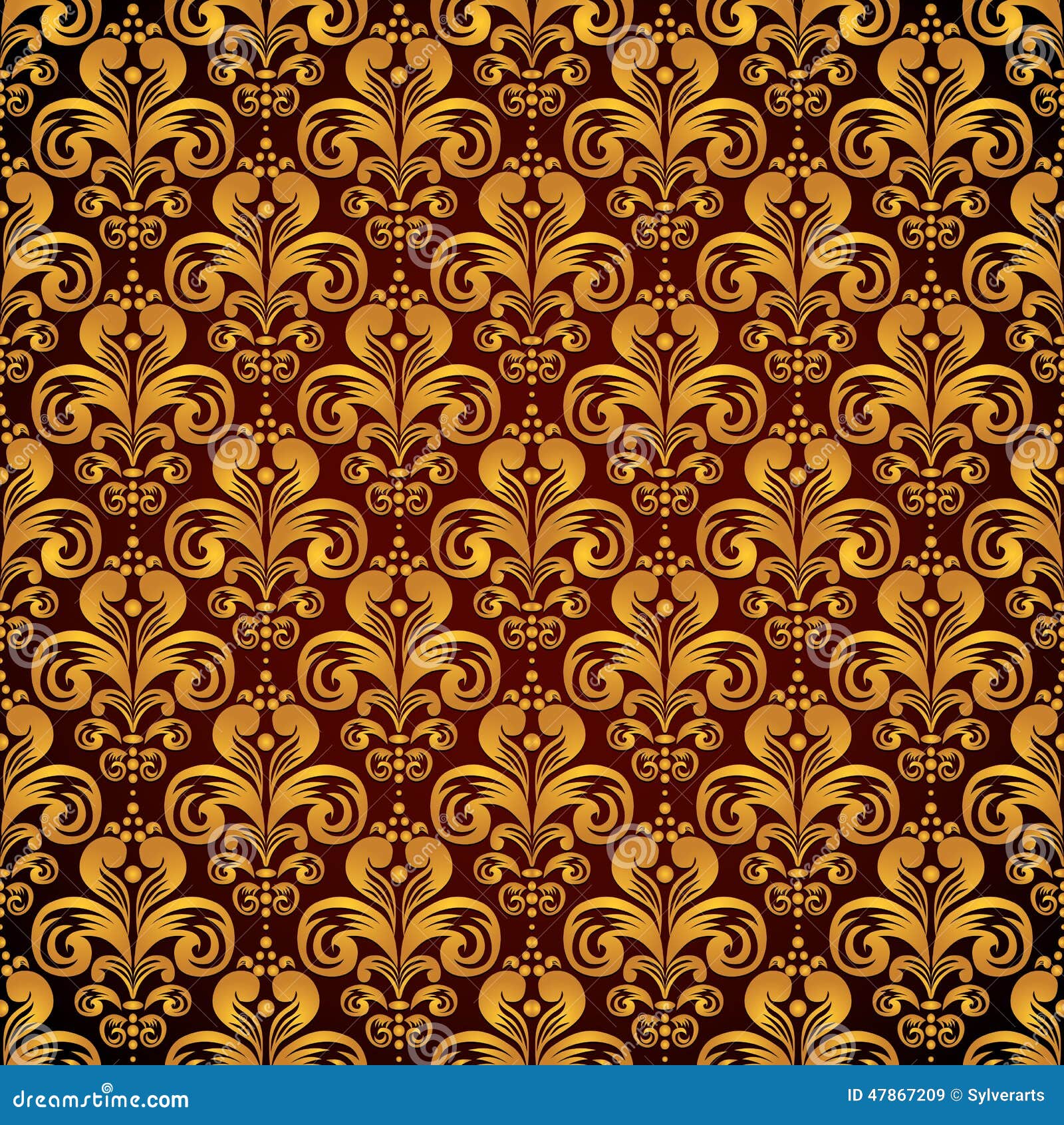 Damask Seamless Floral Pattern. Stock Vector - Illustration of natural ...