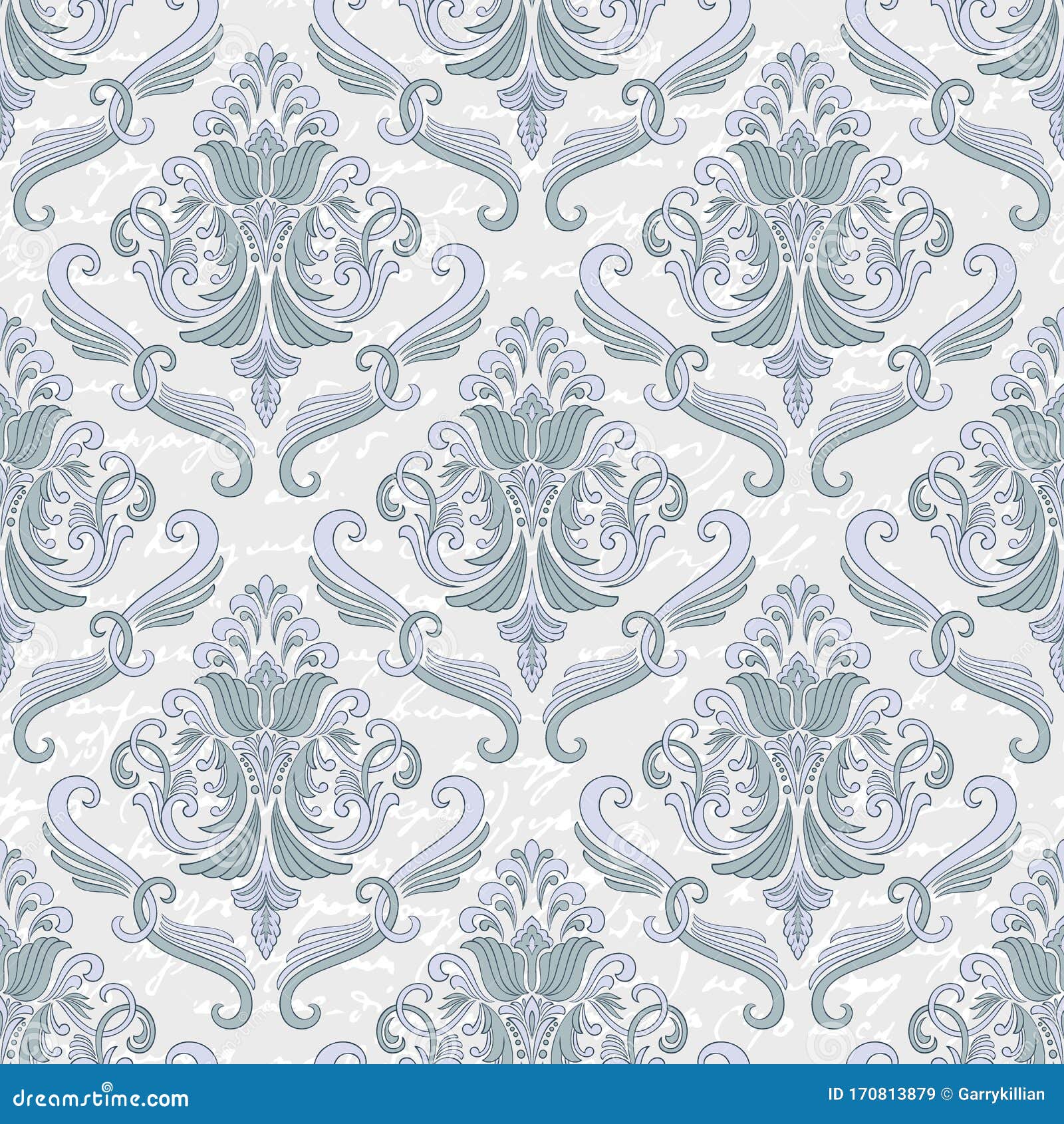 Damask Seamless Pattern Background. Vector Classical Luxury Old Damask ...