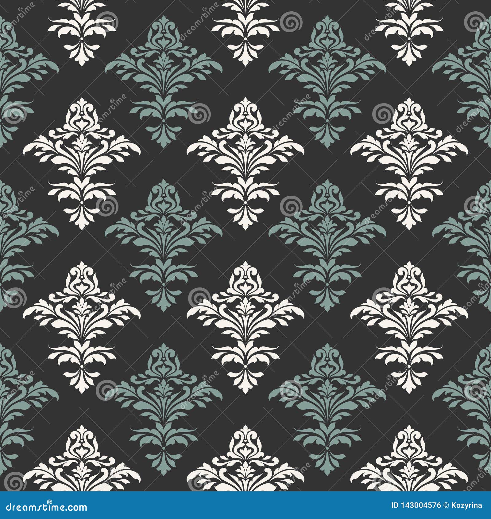 Damask Seamless Pattern for Design. Vintage Decorative Elements. Stock ...