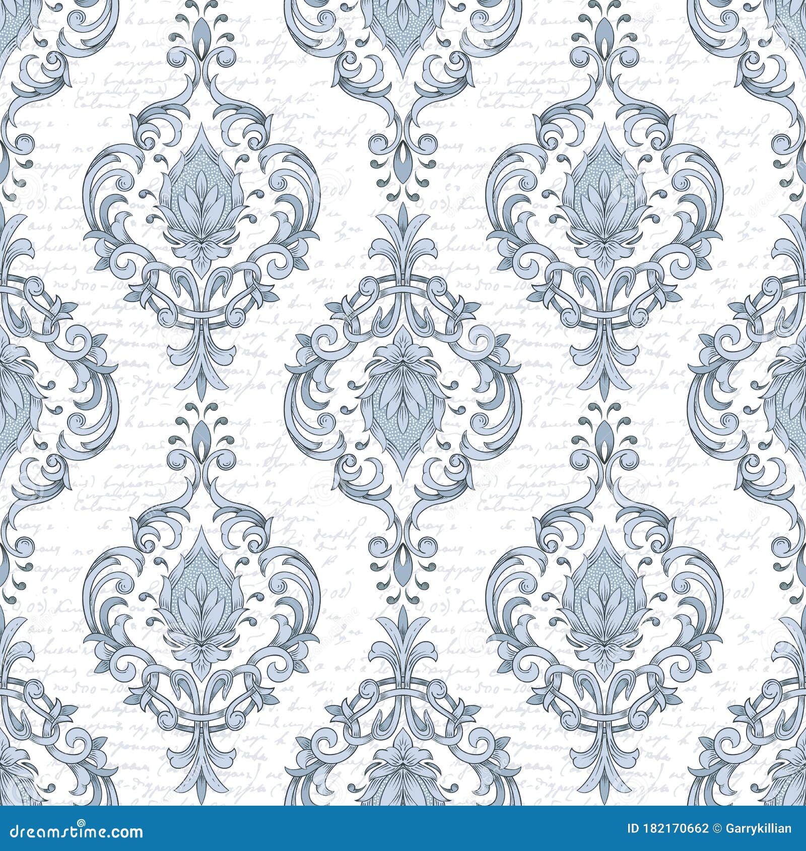 Damask Seamless Pattern Element. Vector Classical Luxury Old Fashioned ...