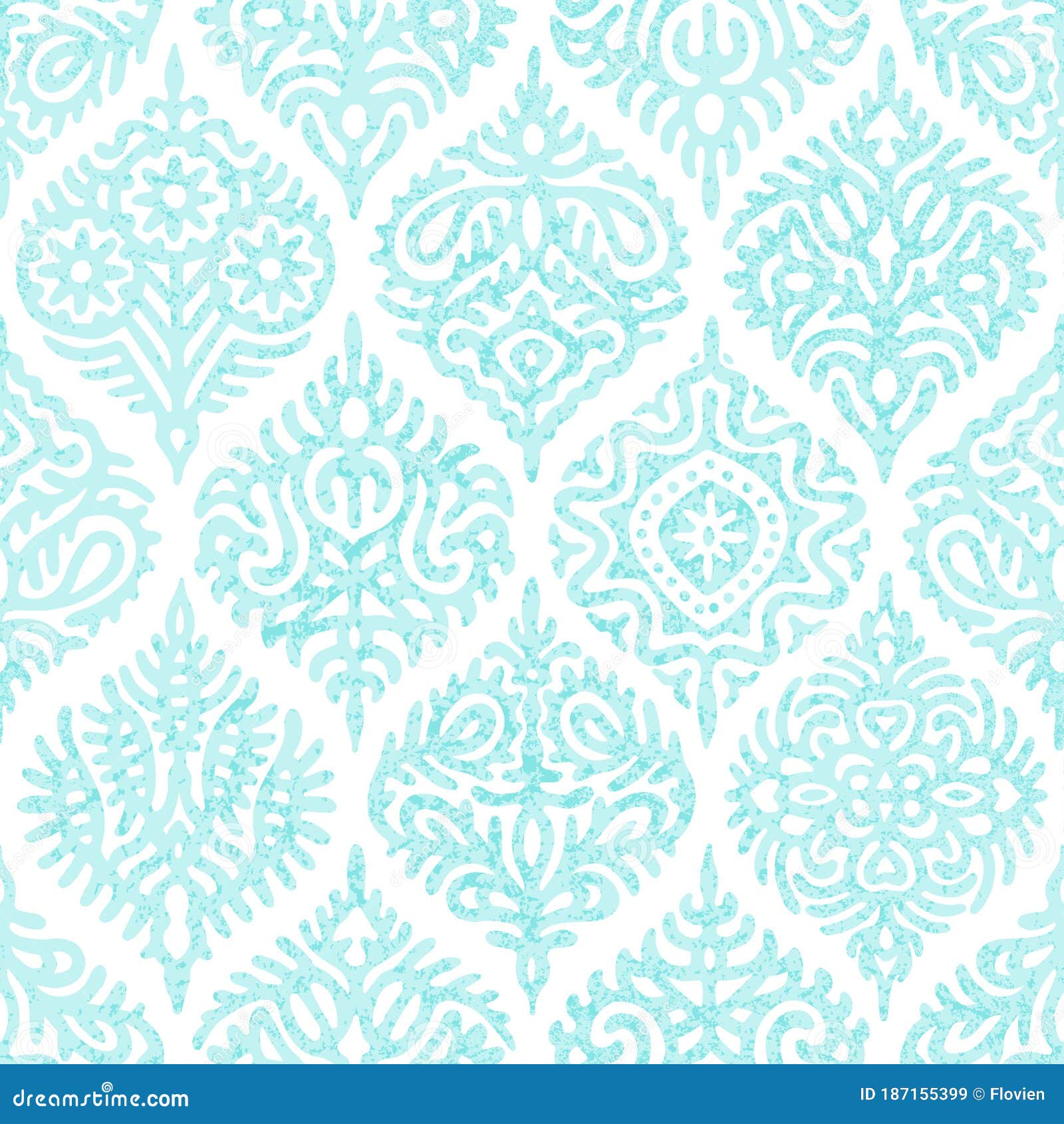 Damask Seamless Pattern. Hand-drawn Ornament in Ogee Style. Elegant ...
