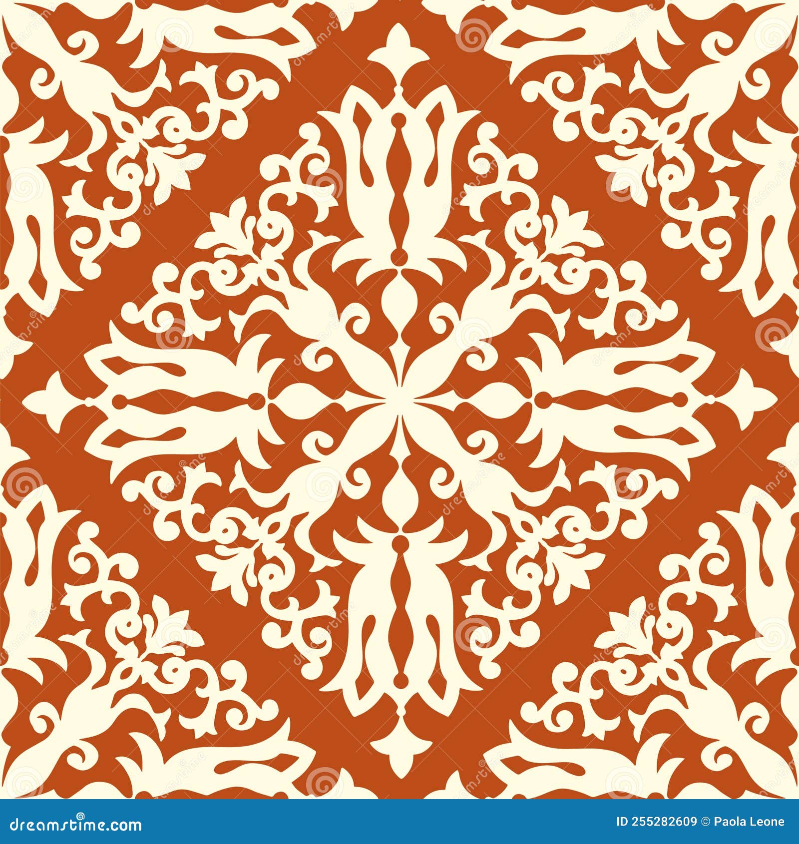 Damask Seamless Pattern Vector Design Background Classic Victorian ...