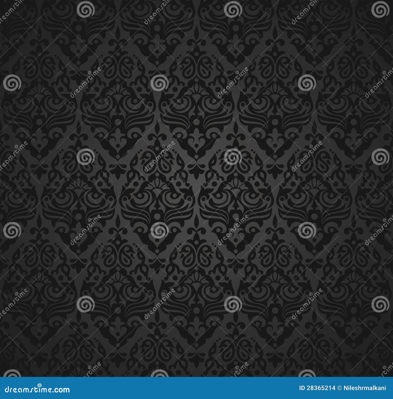 Damask Seamless Pattern and Wallpaper Stock Vector - Illustration of ...
