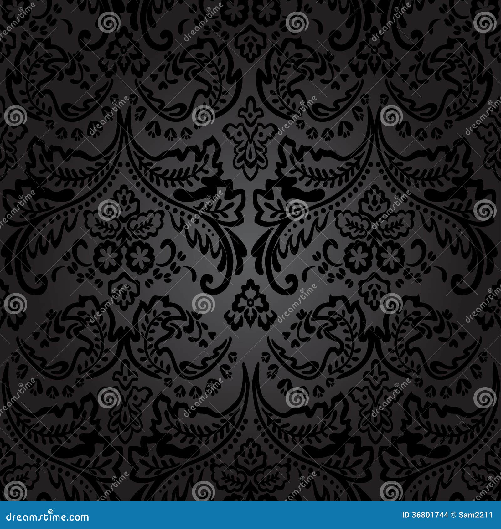 Damask Vintage Floral Seamless Pattern Background. Stock Vector ...