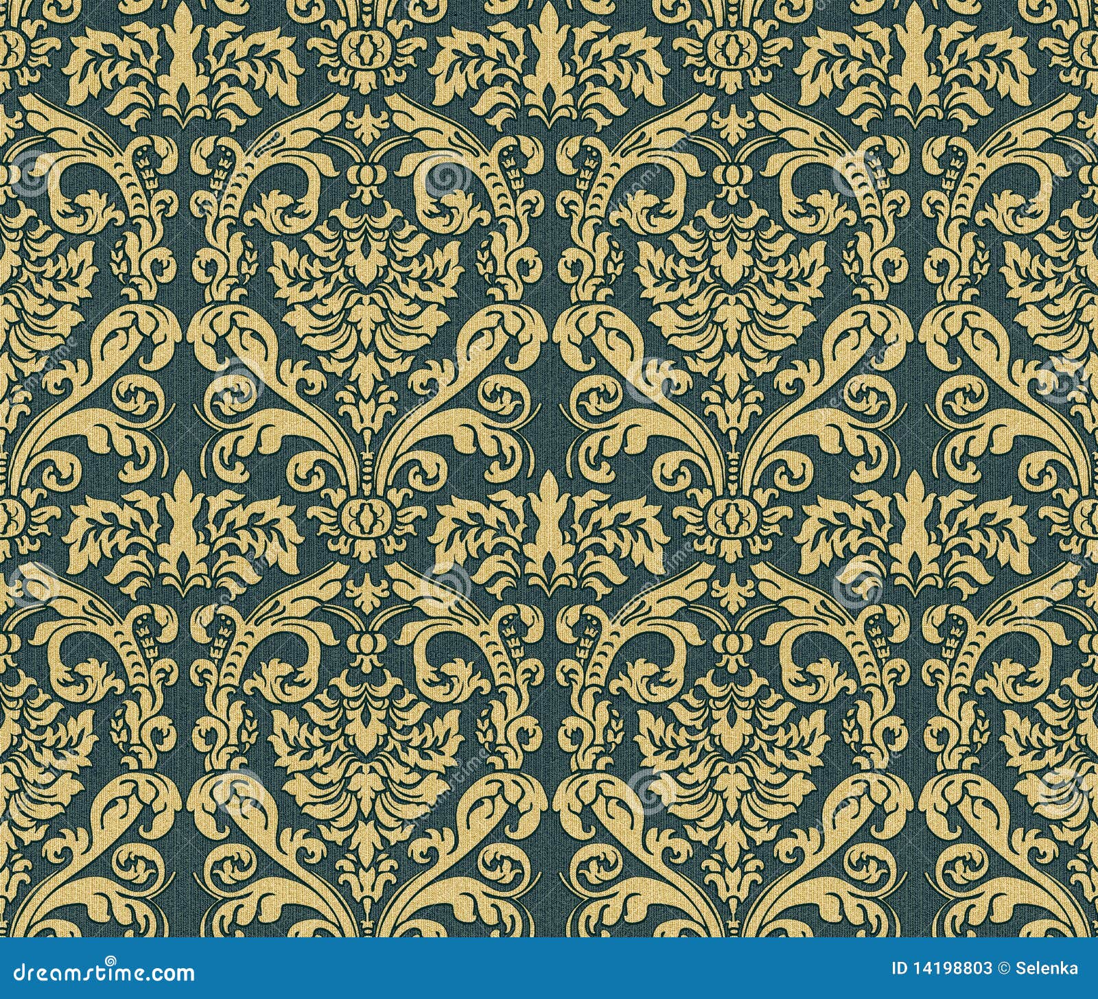 Damask wallpaper stock illustration. Illustration of seamless - 14198803