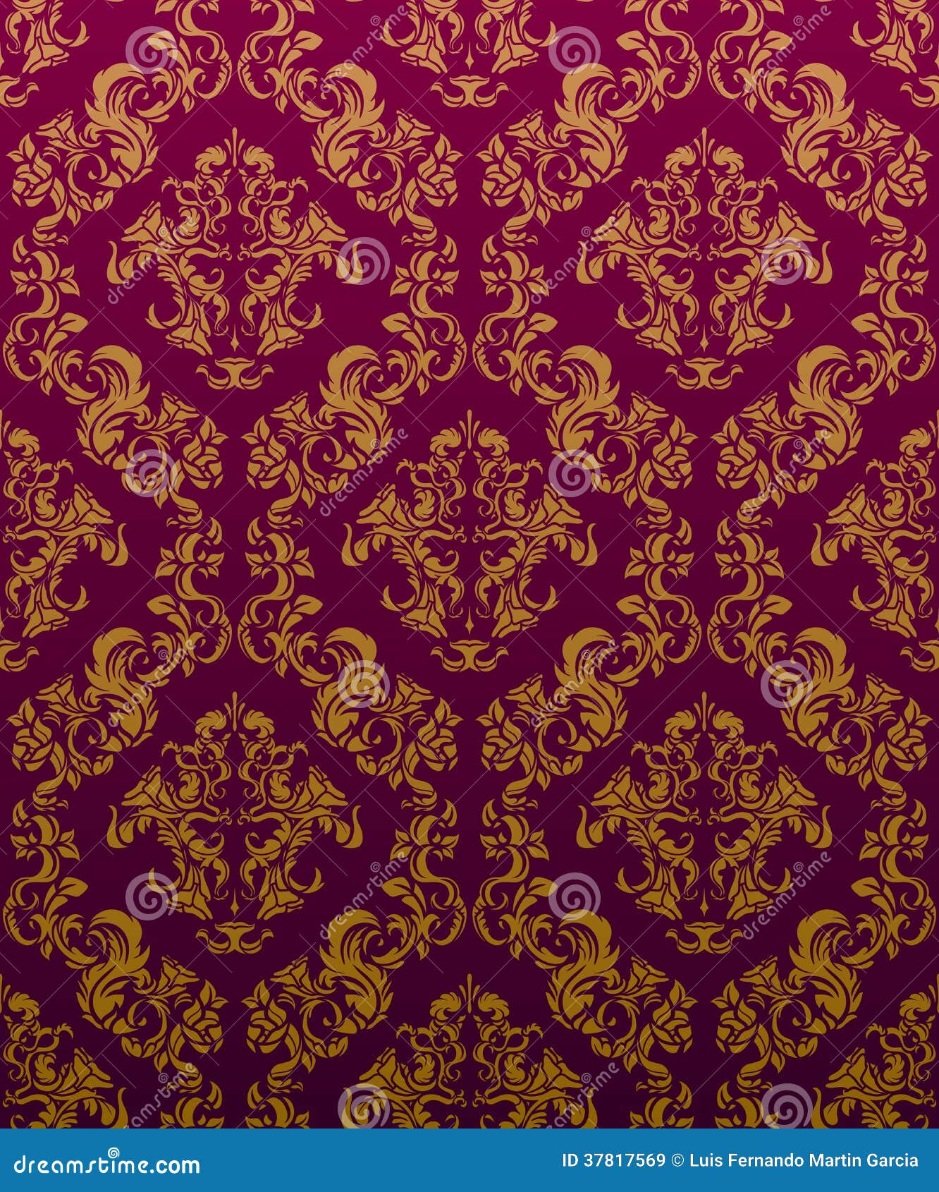 DAMASK Wallpaper Burdeos stock illustration. Illustration of textile ...