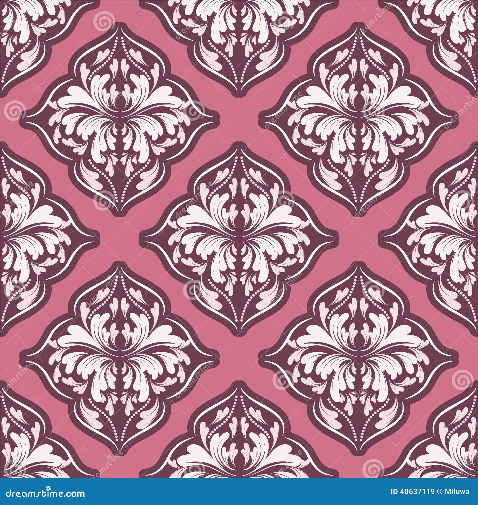 Damask wallpaper stock vector. Illustration of ornate - 40637119