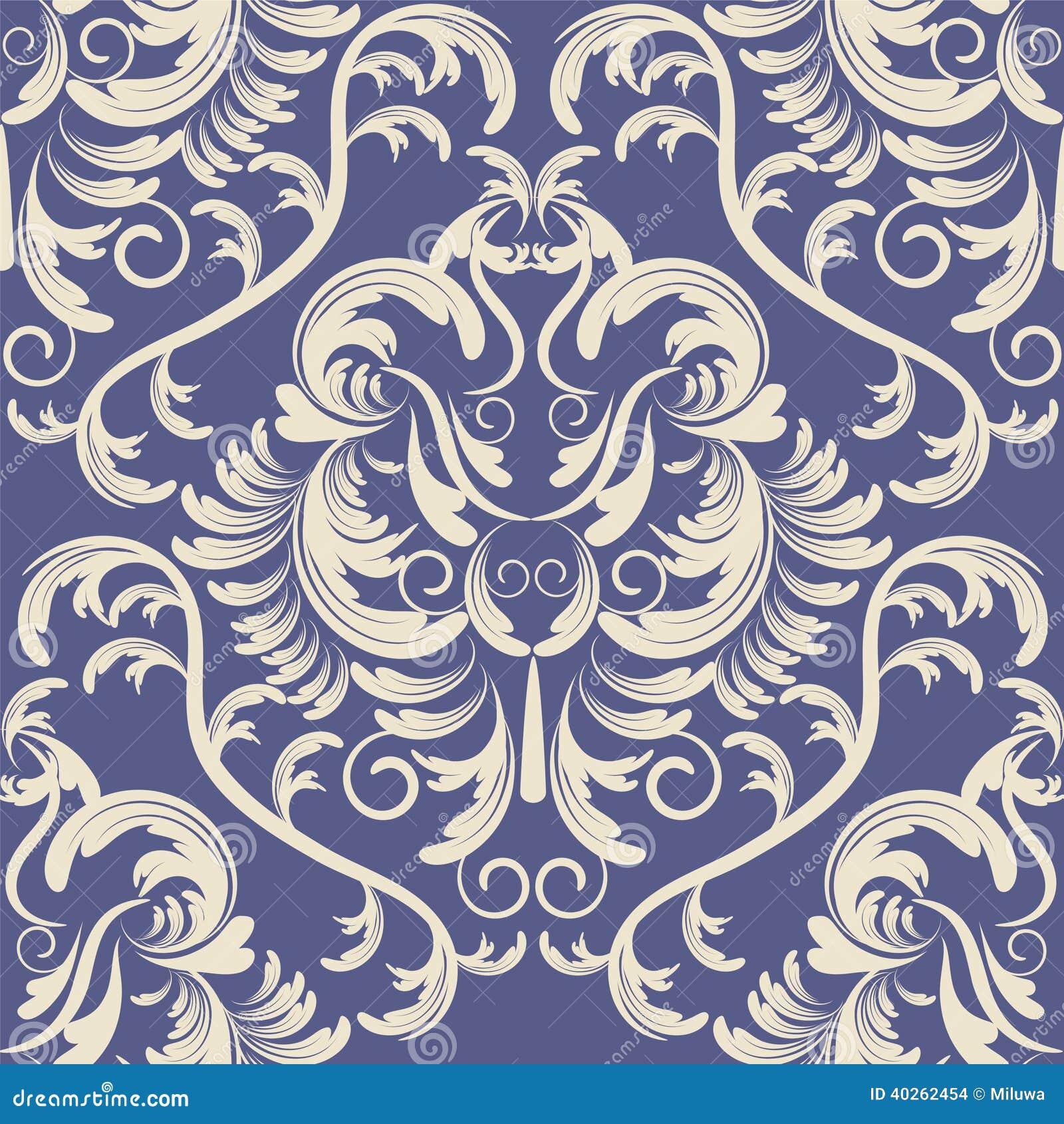 Damask wallpaper stock vector. Illustration of antique - 40262454