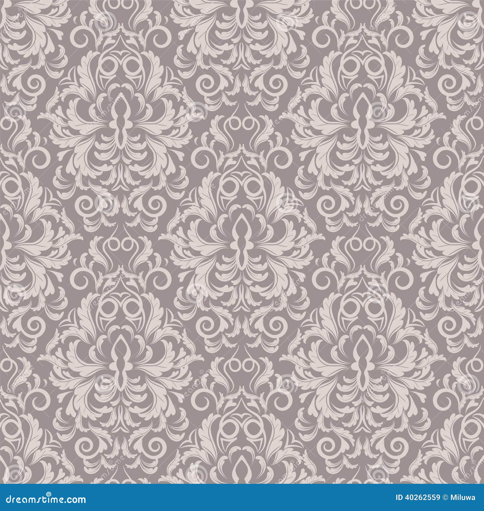 Damask wallpaper stock vector. Illustration of element - 40262559