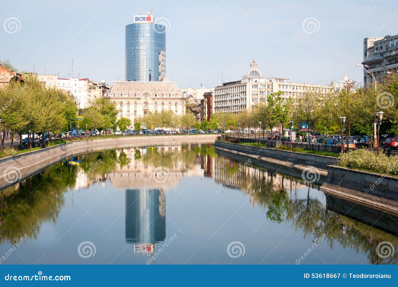Dambovita River and Bucharest Landscape Editorial Photography - Image ...