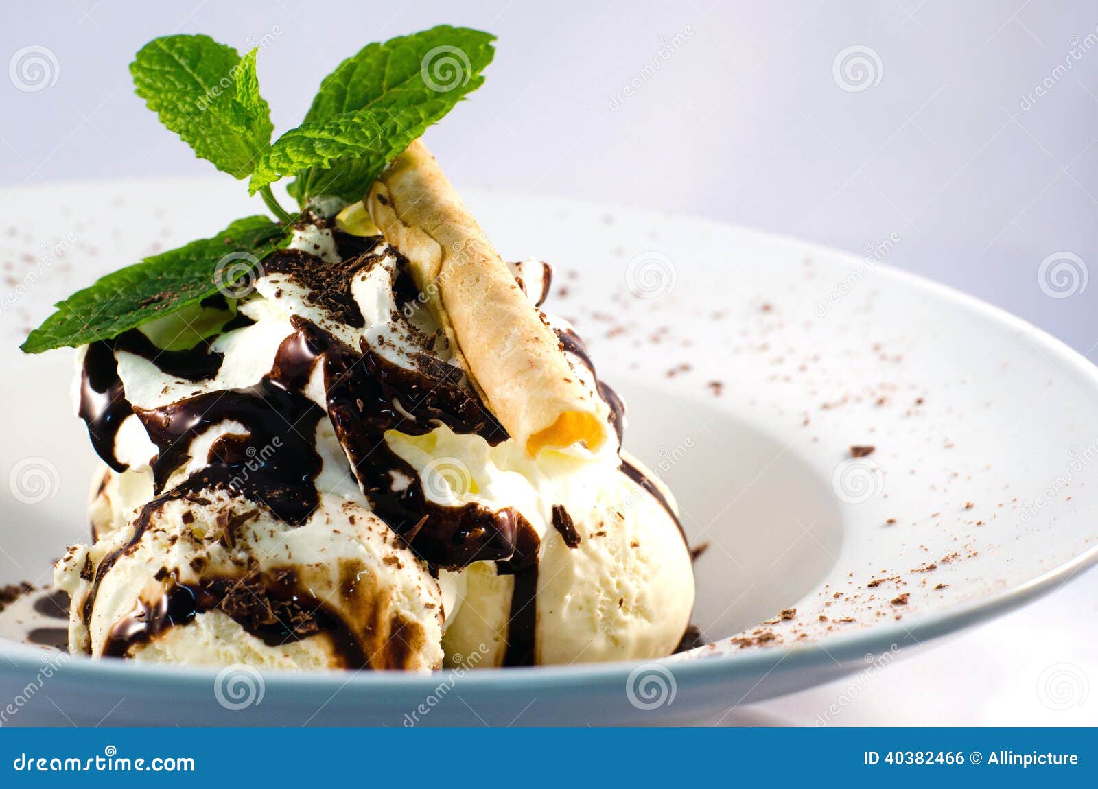 Dame Blanche stock photo. Image of dessert, dame, food - 40382466