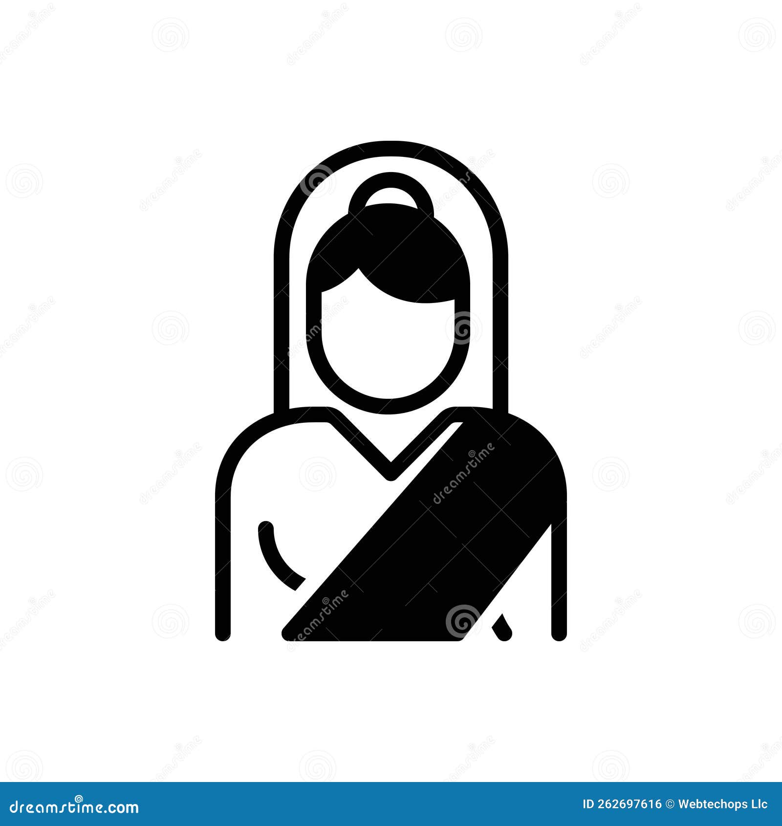 Black Solid Icon for Dame, Female and Woman Stock Vector - Illustration ...