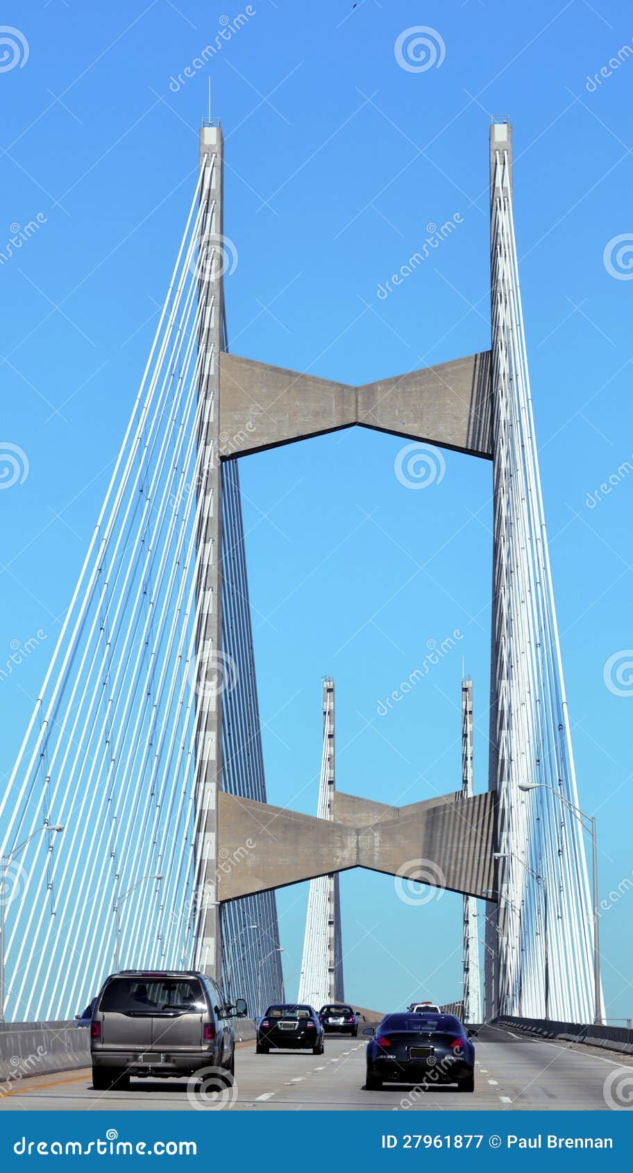 Dames Point Bridge stock image. Image of landmark, scenery - 27961877