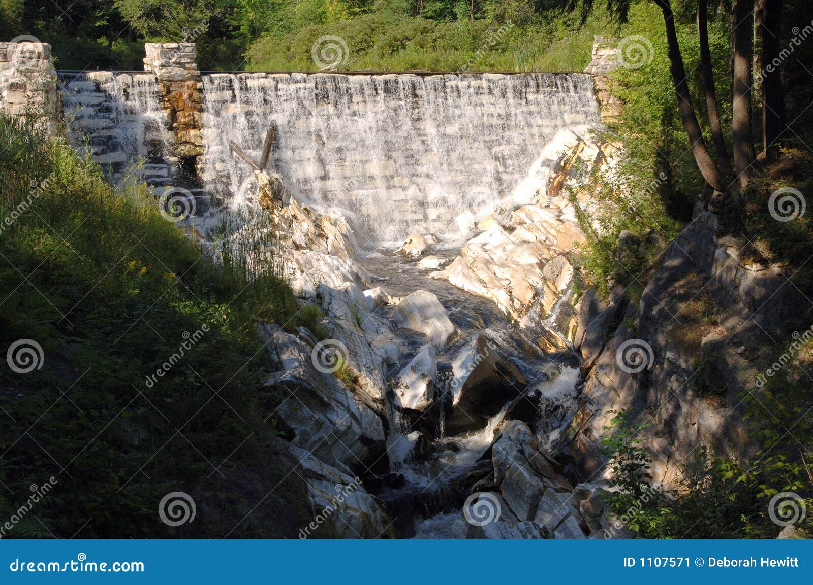 Dammed River in Countryside Stock Image - Image of environment ...