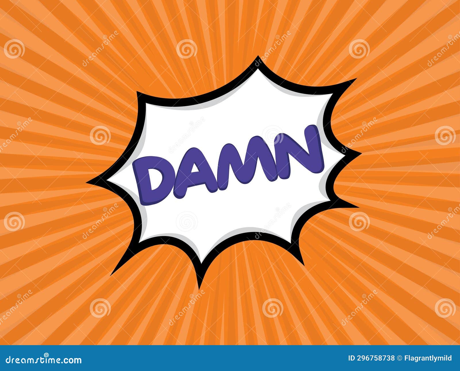 Damn (Comic Book Design) stock illustration. Illustration of dialog ...