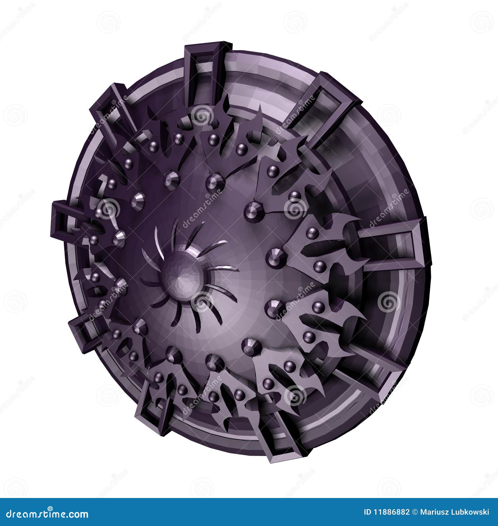 Round Shield Logo Concept Design. Three Dimensional Style. 3D Symbol ...