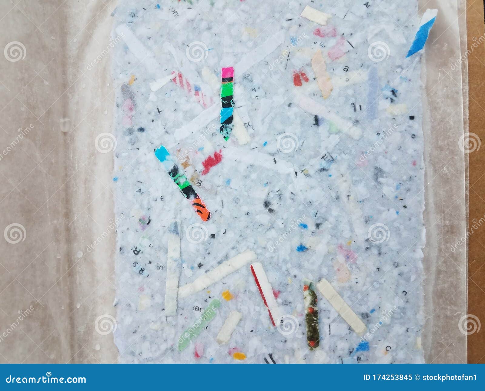 Damp Compressed Recycled Paper and Wax Paper Stock Image - Image of ...