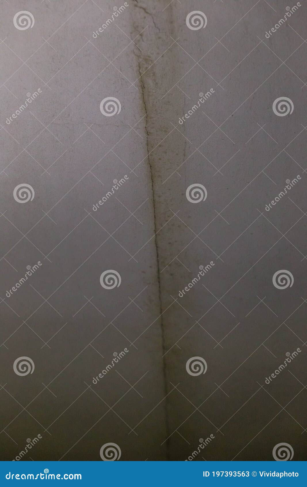 Damp Spots and Crack in Ceiling Stock Image - Image of damage ...