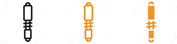 Damper Icon Set Vibration Control Illustrations for Engineering and ...