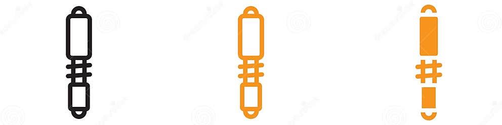 Damper Icon Set Vibration Control Illustrations for Engineering and ...