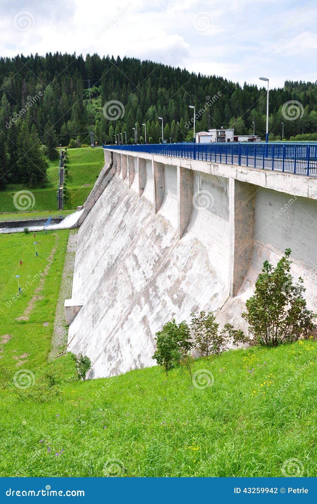 Dams and Concrete Dam, Slovakia, Europe Stock Photo - Image of lamp ...