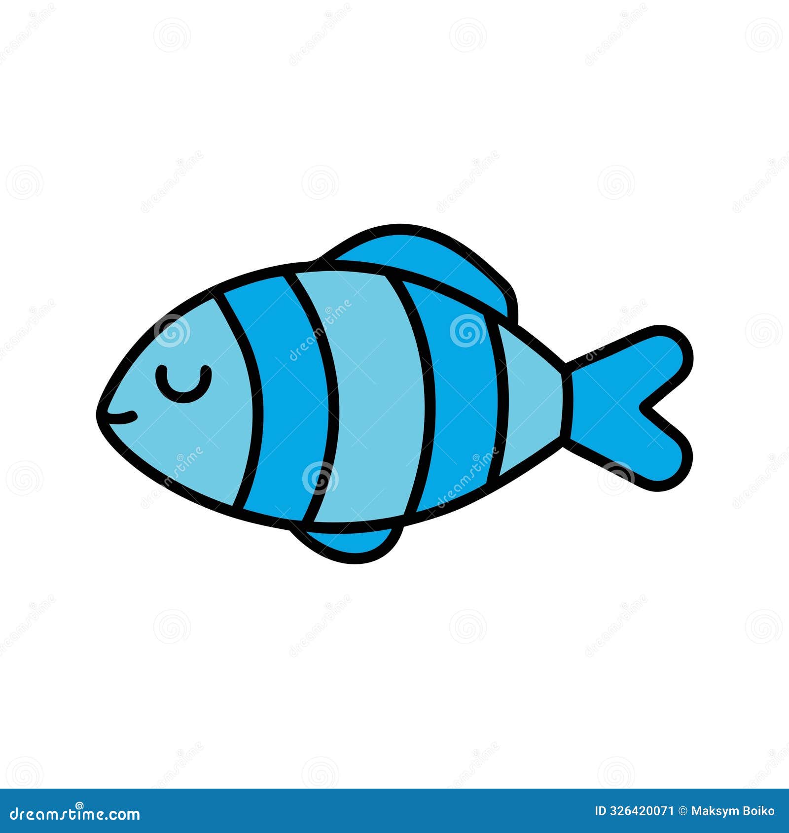 Damselfish Fish Sleeps Icon Vector Stock Vector - Illustration of ...