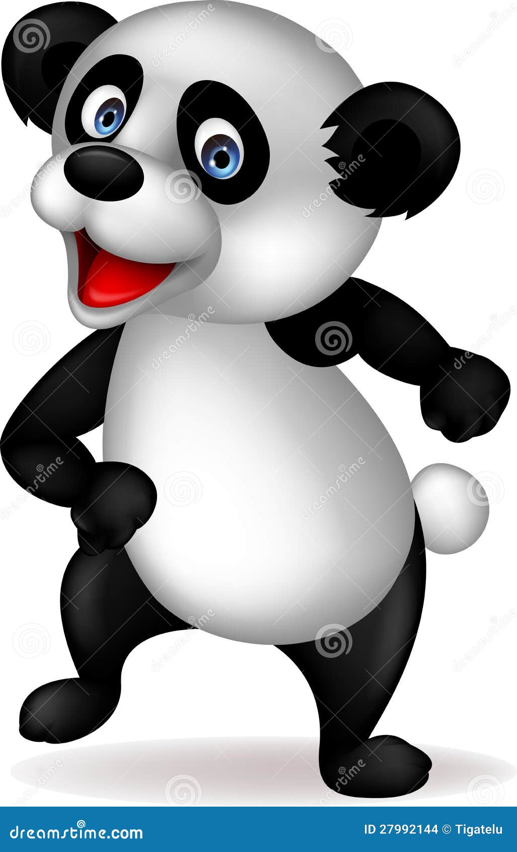 Dança Dos Desenhos Animados Da Panda Ilustração do Vetor - Ilustração ...