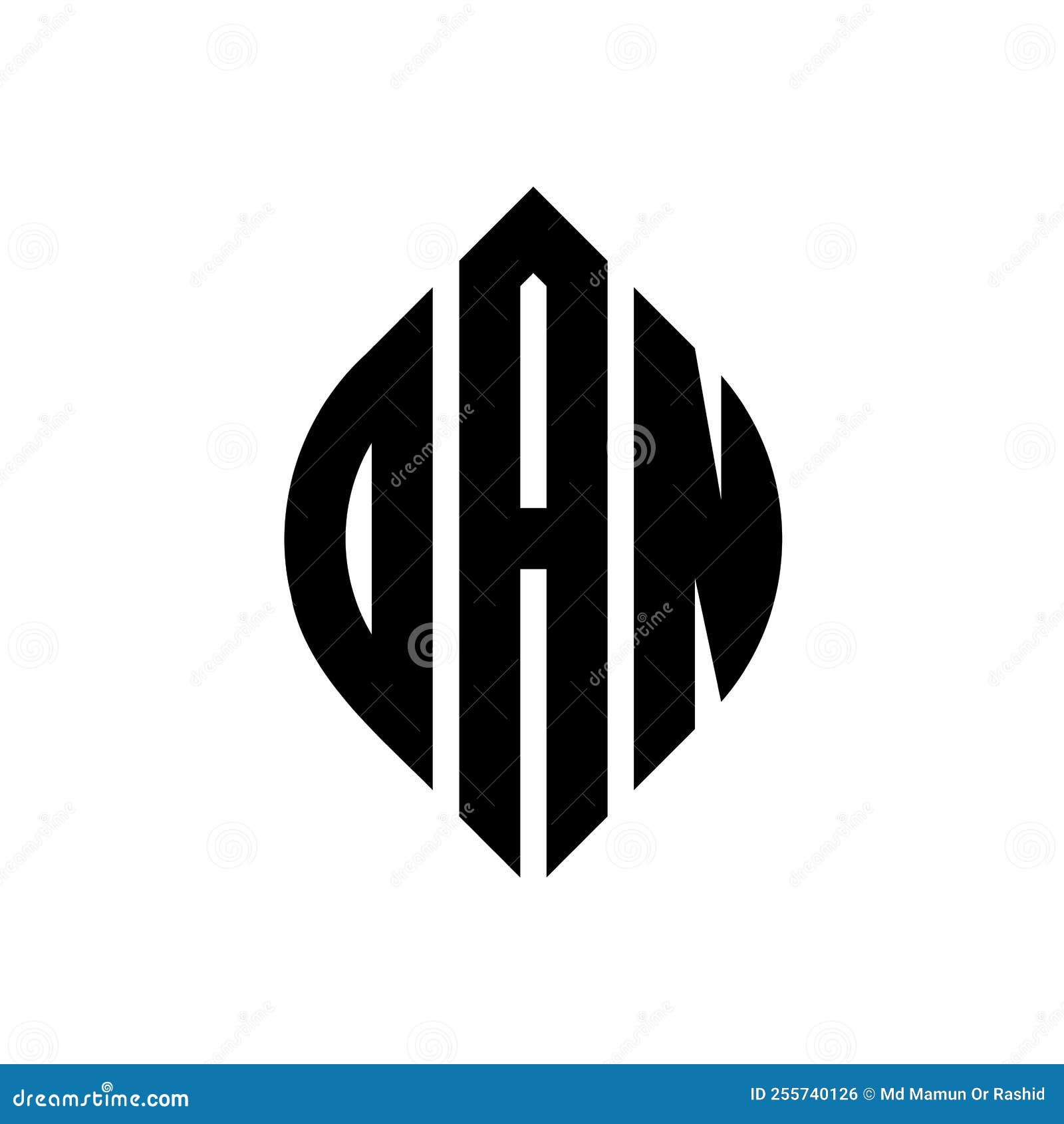 DAN Circle Letter Logo Design With Circle And Ellipse Shape. DAN ...