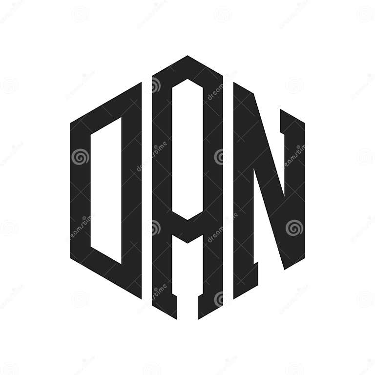 DAN Logo Design. Initial Letter DAN Monogram Logo Using Hexagon Shape ...