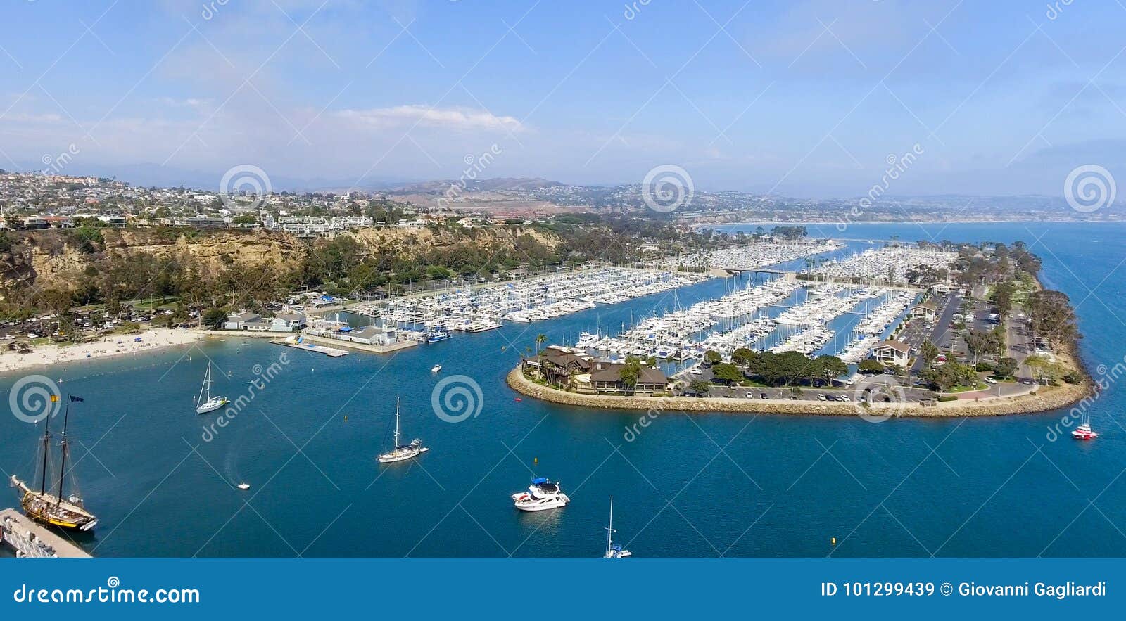 Dana Point, California. Panoramic Aerial View Stock Image - Image of ...