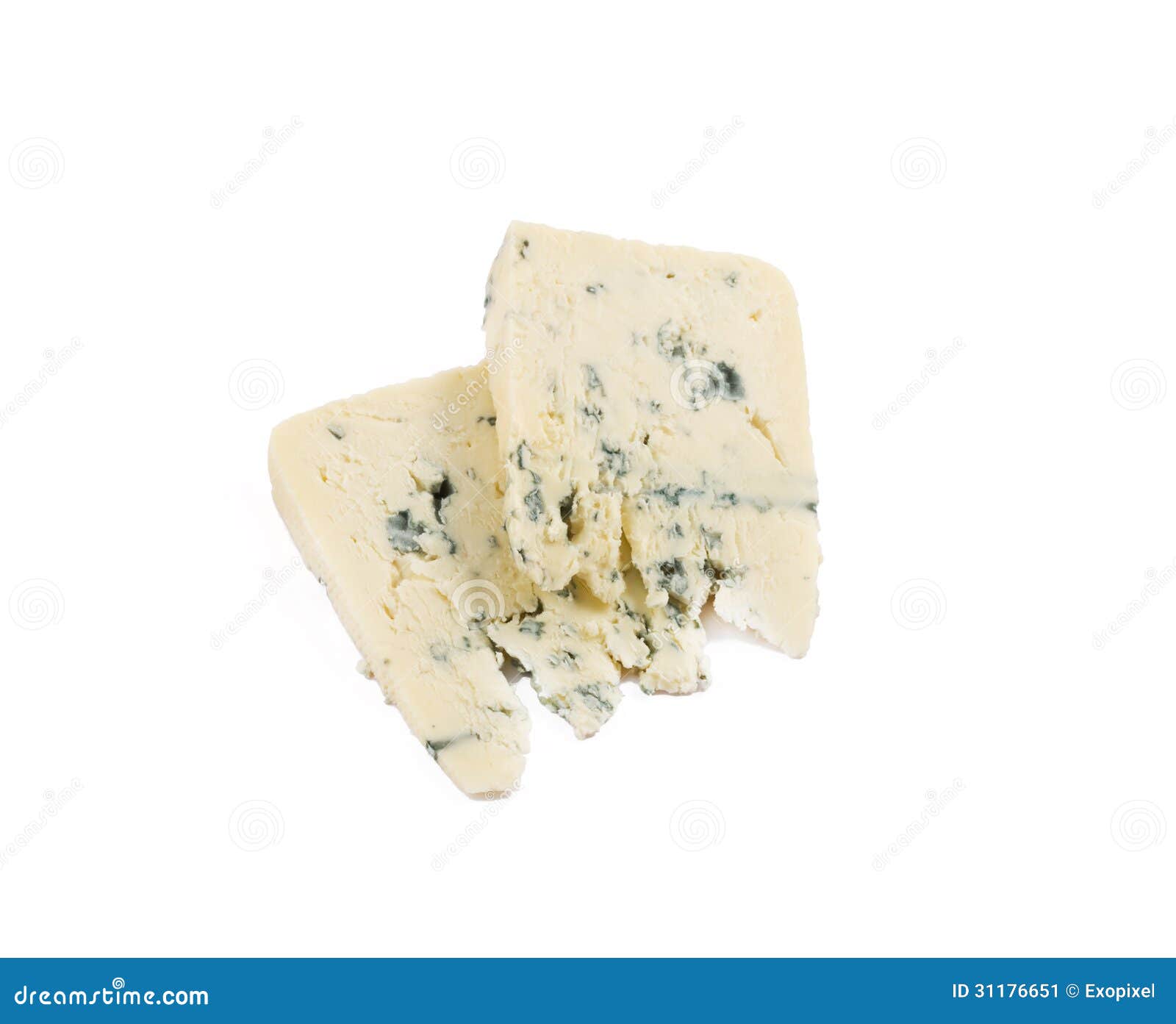 Danablue Danish Blue Cheese Isolated Stock Image - Image of blue ...