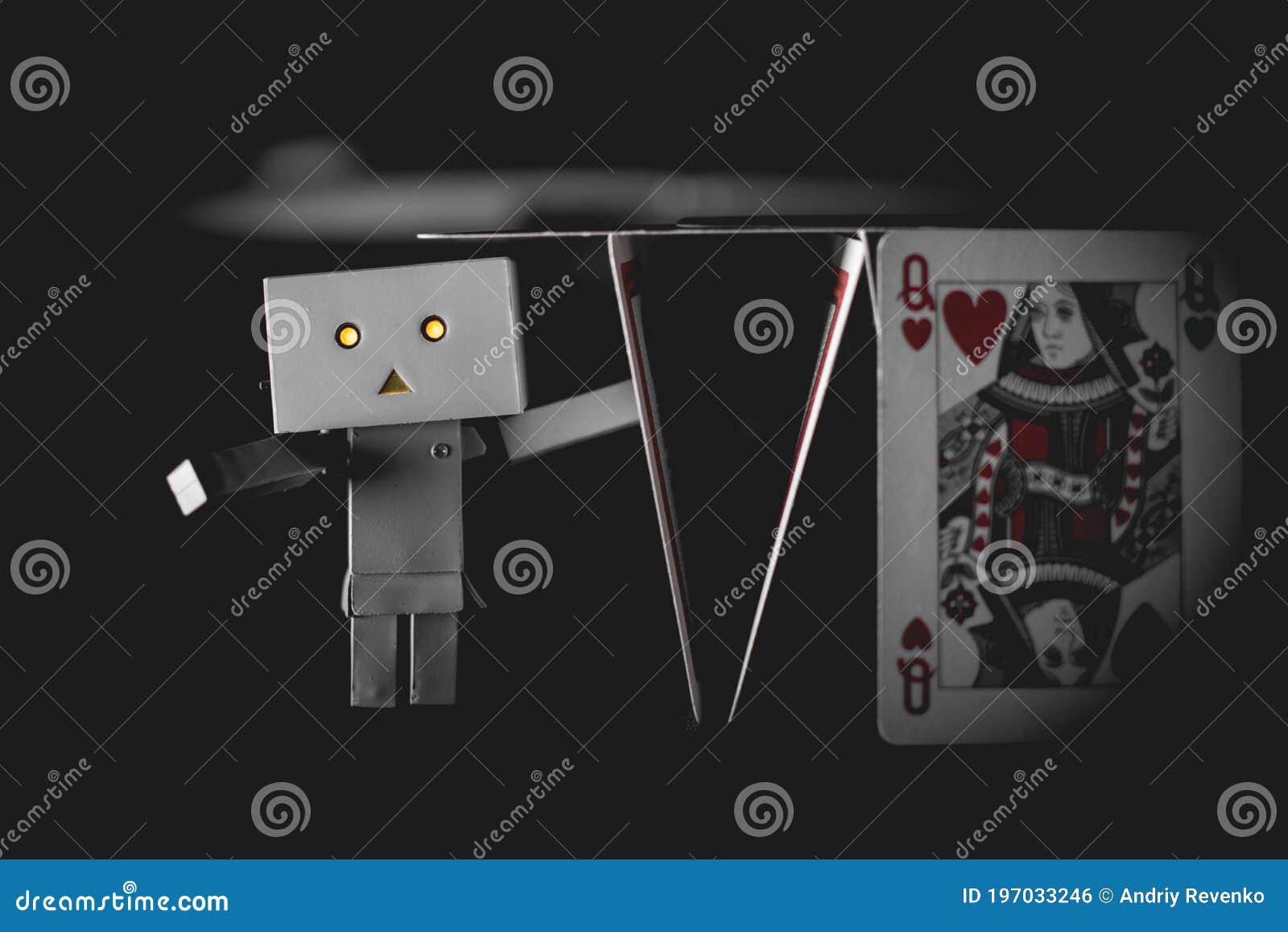 Danbo playing with cards. editorial photo. Image of festive - 197033246