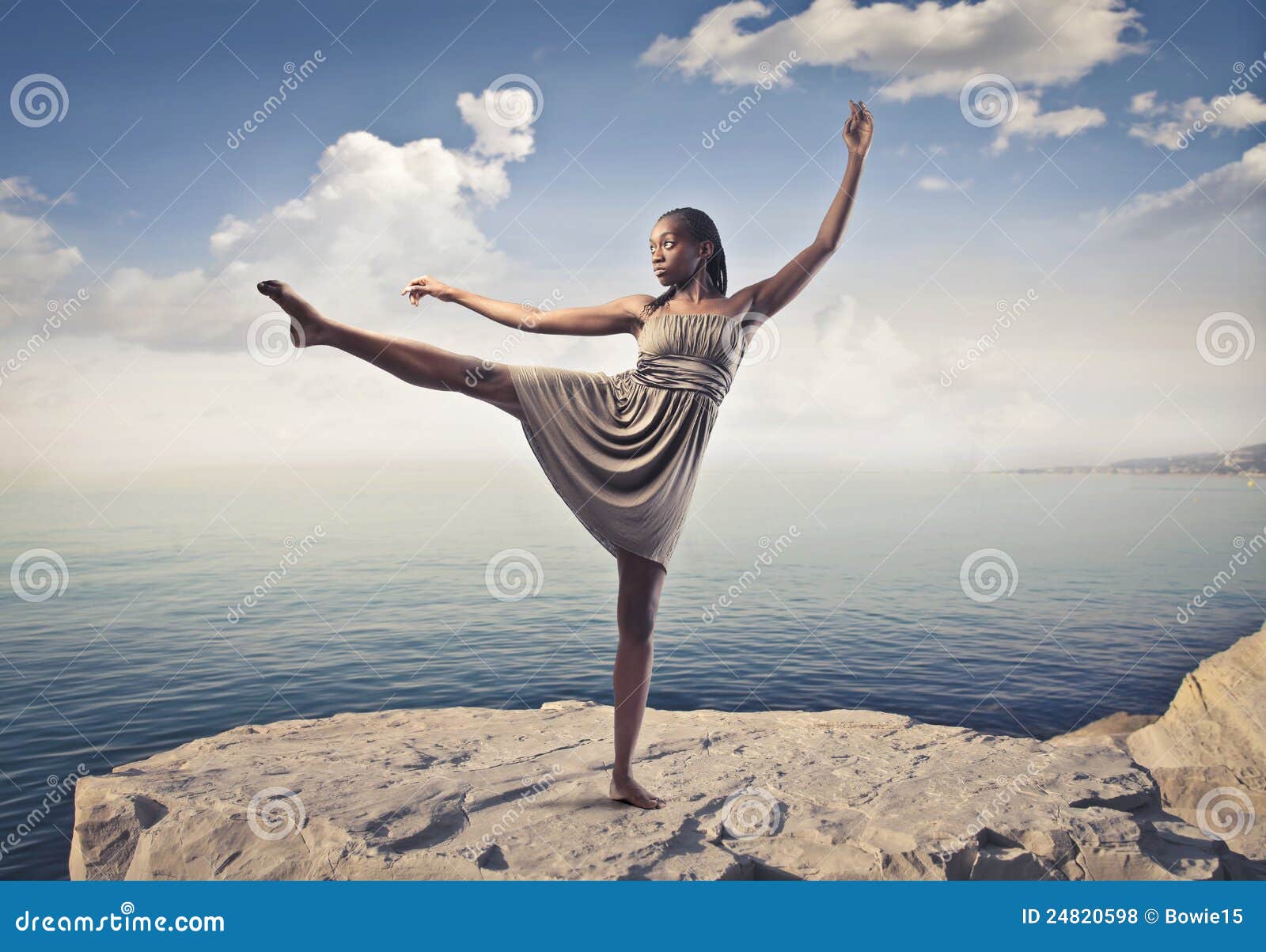 Dance stock photo. Image of dance, girl, modern, mountain - 24820598