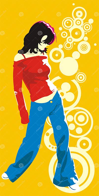 Dance stock vector. Illustration of music, hair, fashion - 3033276