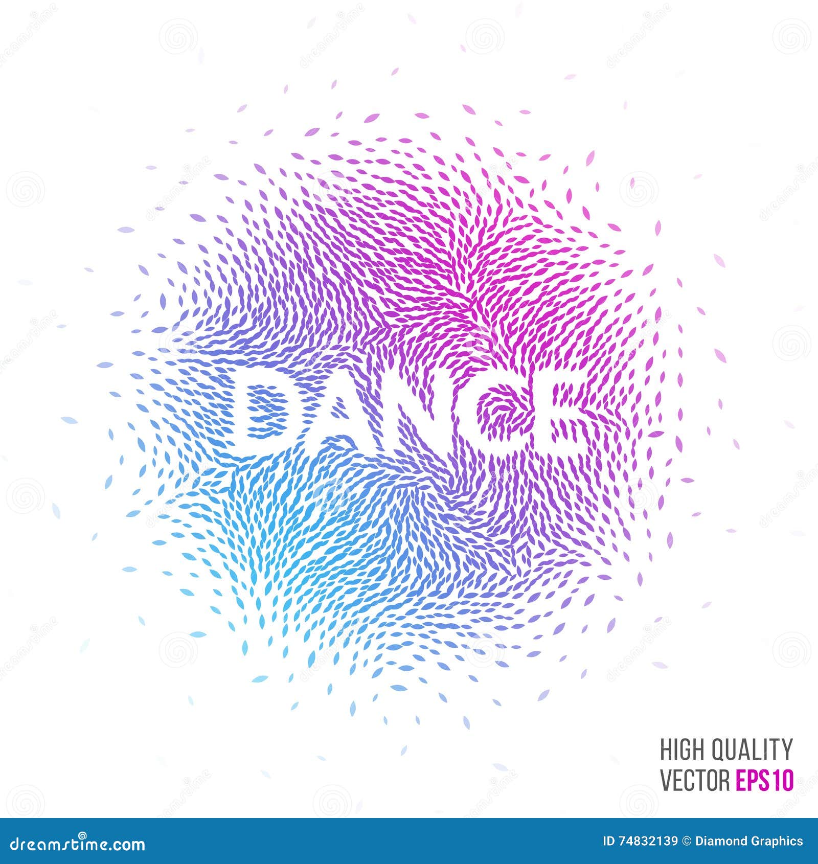 Dance Beautiful Design Element for Greeting Card Template Layout Stock ...