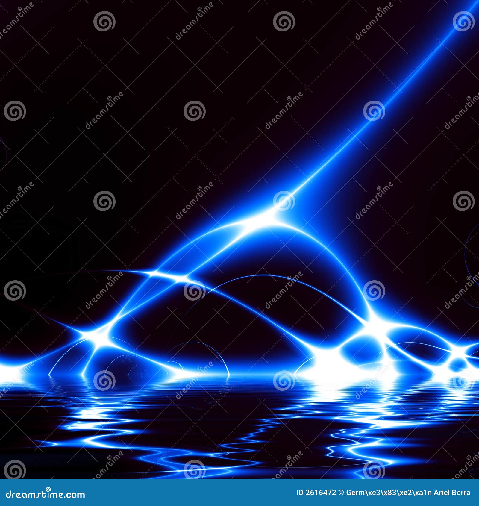 Dance of Blue Lights stock illustration. Illustration of light - 2616472