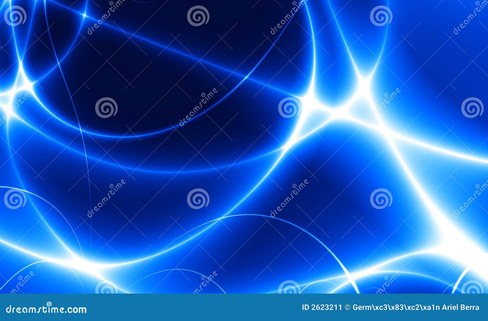 Dance of Blue Lights. stock illustration. Illustration of motion - 2623211
