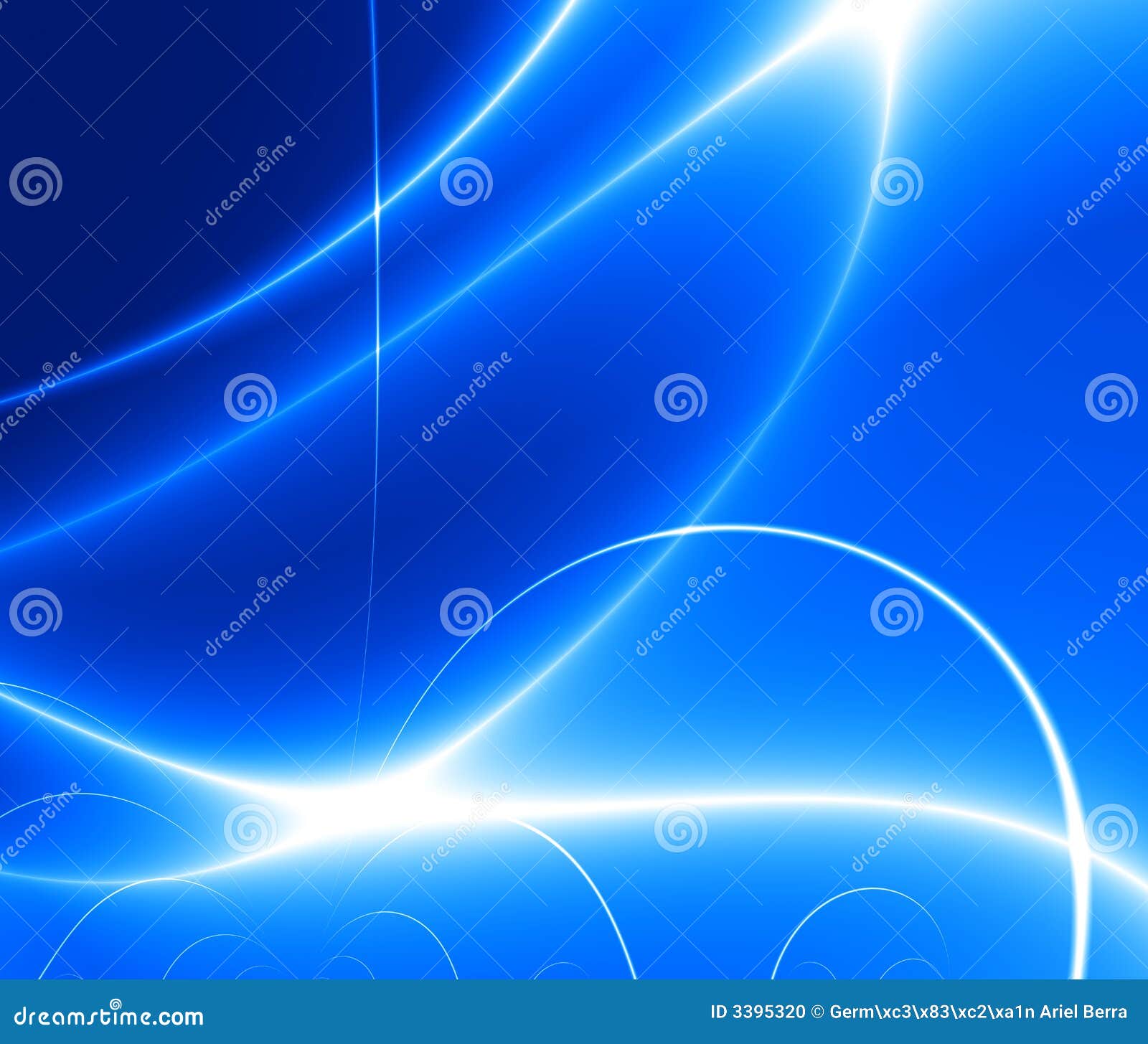 Dance of Blue Lights stock illustration. Illustration of rays - 3395320