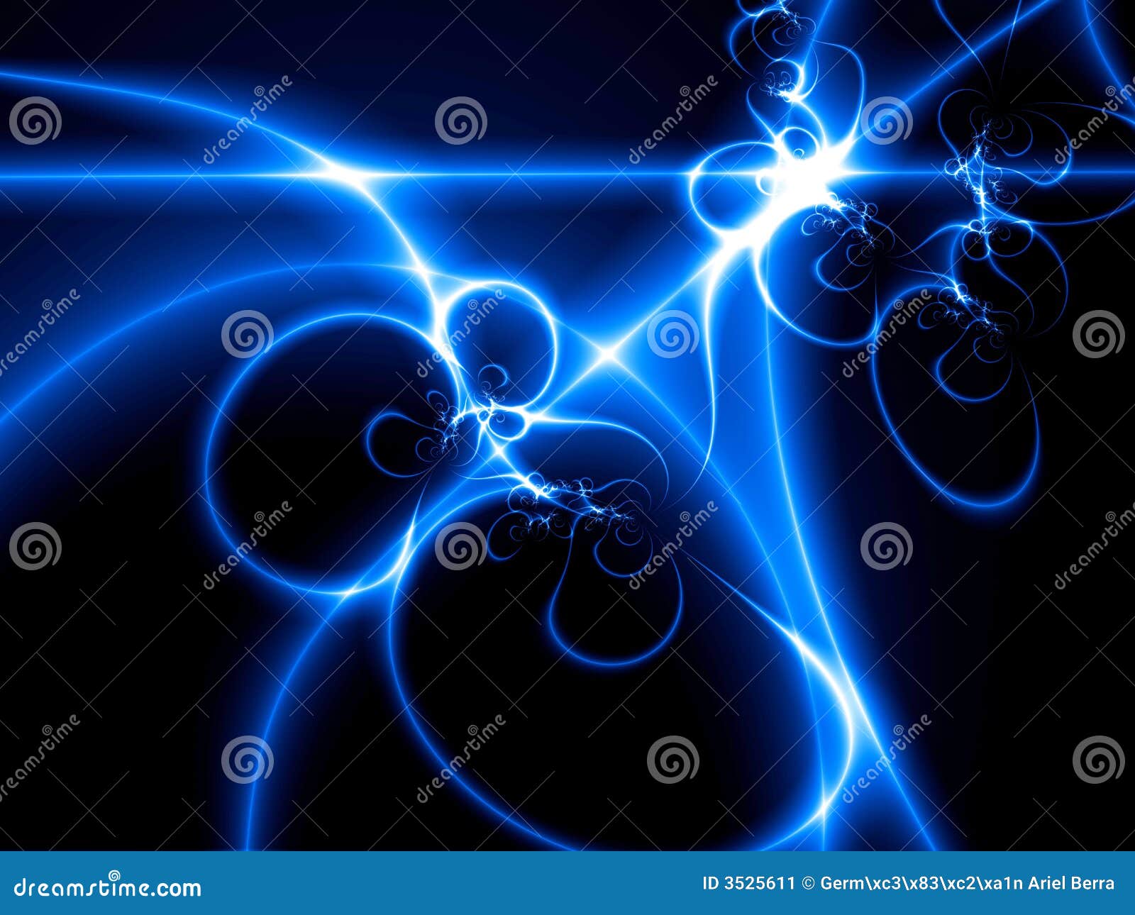 Dance of Blue Lights, stock illustration. Illustration of creation ...